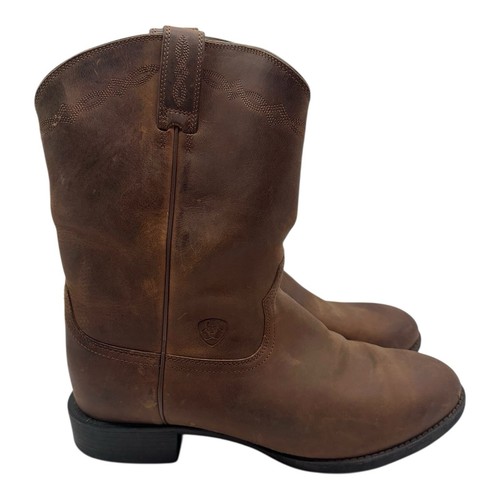 Ariat Heritage Roper Boots Mens 11.5 EE WIDE Brown Western Cowboy ...