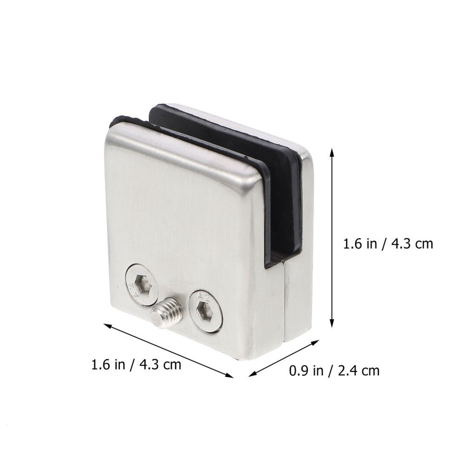 4 Pcs Glass Clamps for Balustrade Clip Fixing Fixed Support Bracket ...