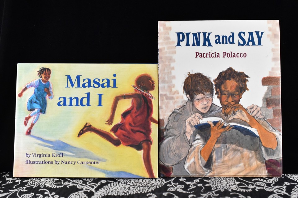 Four Books Lot Masai and I Pink and Say Rain Player Thank You Mr ...