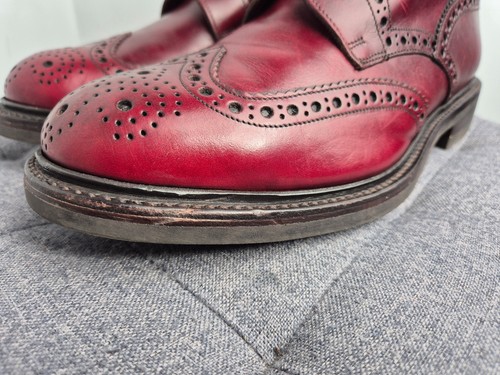Loake 1880 'Bedale' Burgundy Chromexcel Brogue Boots Size 8.5G | eBay UK