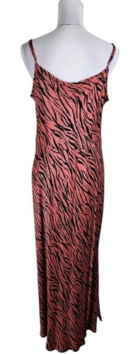 Anthropologie ~Woman Size XL~ Elyse Brown Zebra Print Cowl Neck Satin ...