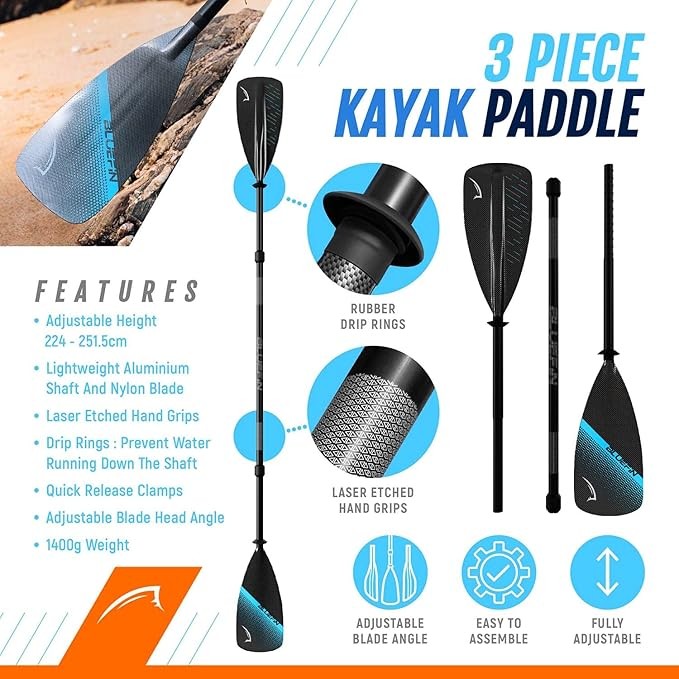 Bluefin Ranger 12' Inflatable Two Person Kayak / Canoe - Blue, 2019 ...