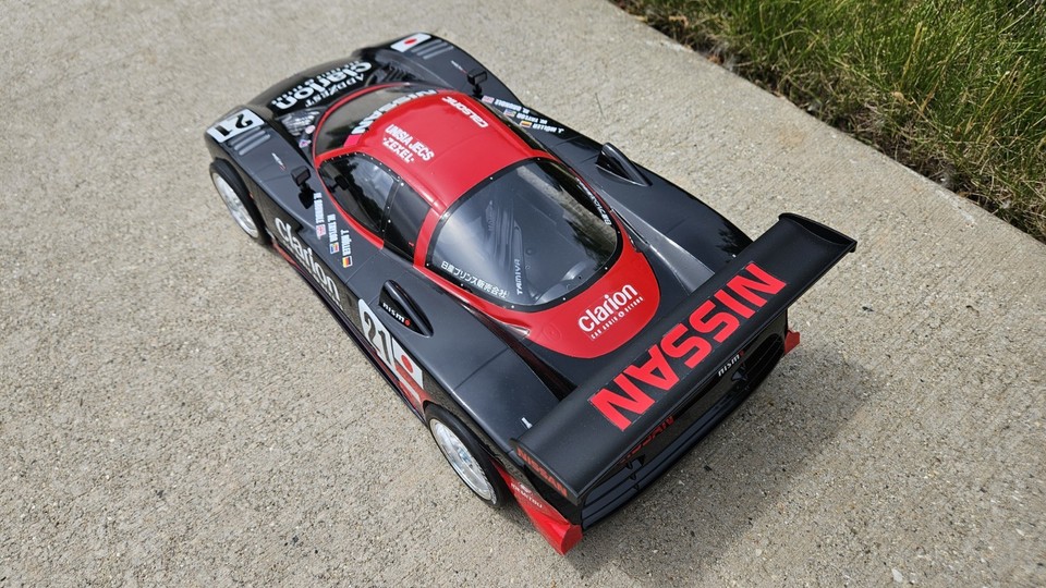 RARE! Vintage Custom Tamiya 1/10 Nissan R390 GT1 51516 1/10 RC Body Set ...