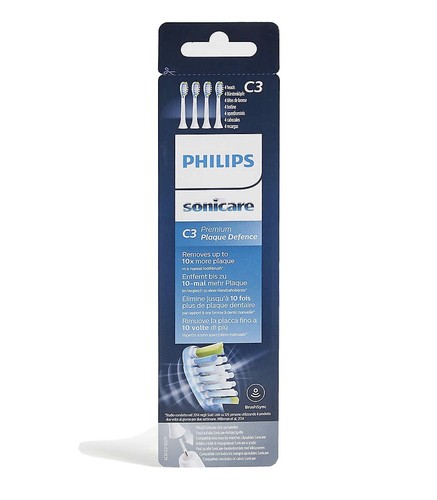 4 Pack Philips Sonicare C3 Premium Defence Sonic Toothbrush Heads White ...