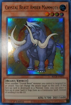 Yugioh 2022 Crystal Beast Amber Mammoth 1st Ed. BLCR-EN051 Near Mint | eBay