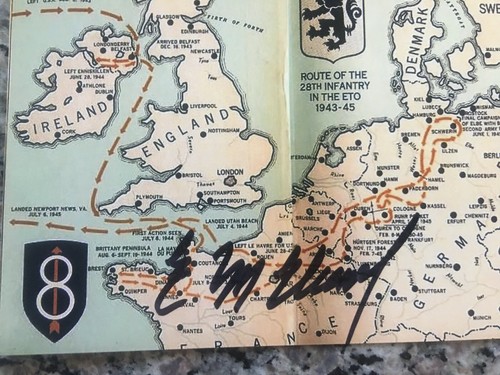 ELIAS ELIASOF 8TH INFANTRY DIVISION HURTGEN FOREST VETERAN RARE SIGNED ...