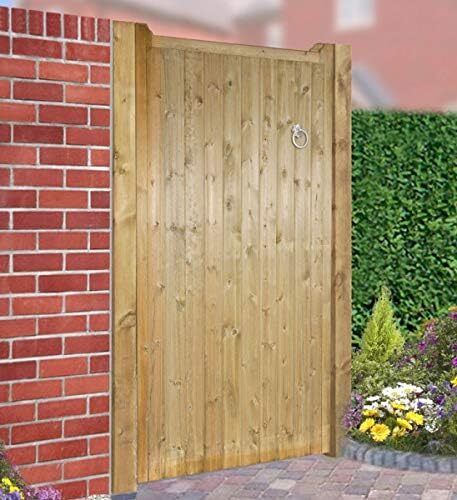 Drayton Tall Single Timber Gate 750mm High Wooden Pressure Treated ...