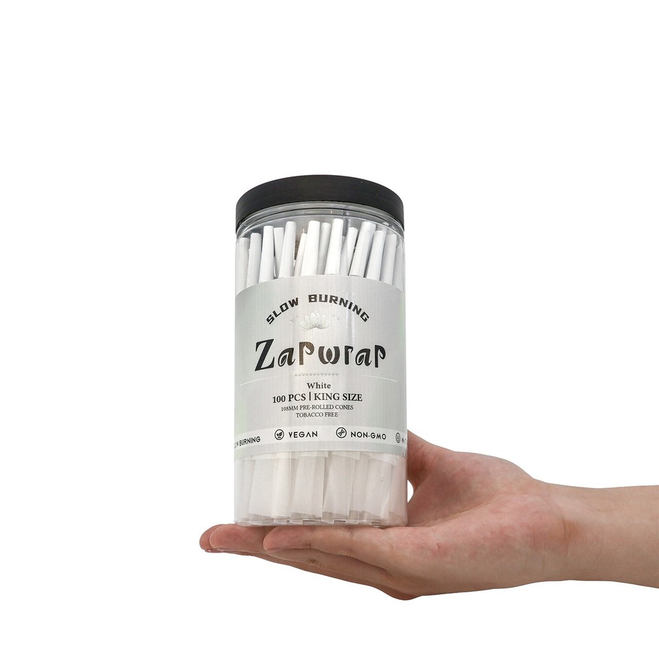 100Pcs White Cones Rolling Paper Pre Rolled Cones King Size Ultra-thin ...