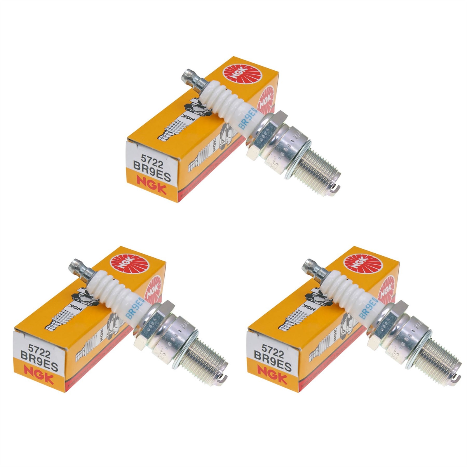 NGK BR9ES Spark Plugs Pack of 3 fits KTM LC2 125 2T 1997 | eBay UK