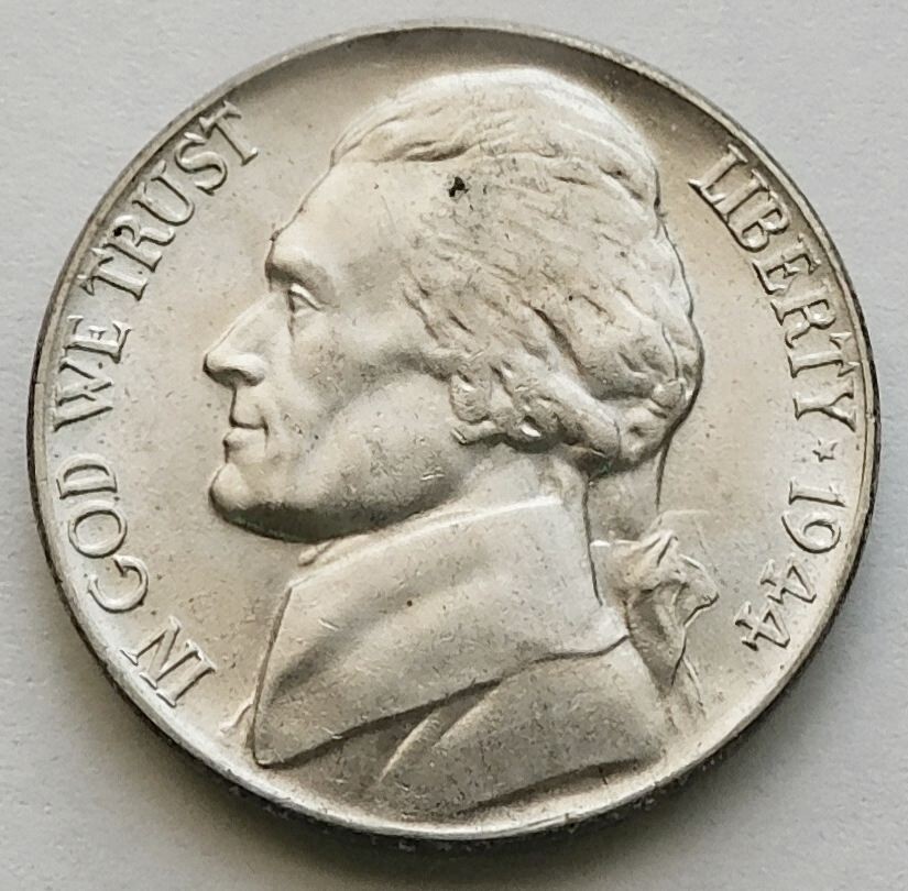 1944-P Wartime Silver Jefferson Nickel Gem BU 5C | eBay