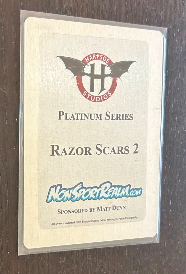 EVERETTE HARTSOE METALLICARD -- Razor Scars 2 -- LE Metal Trading Card ...