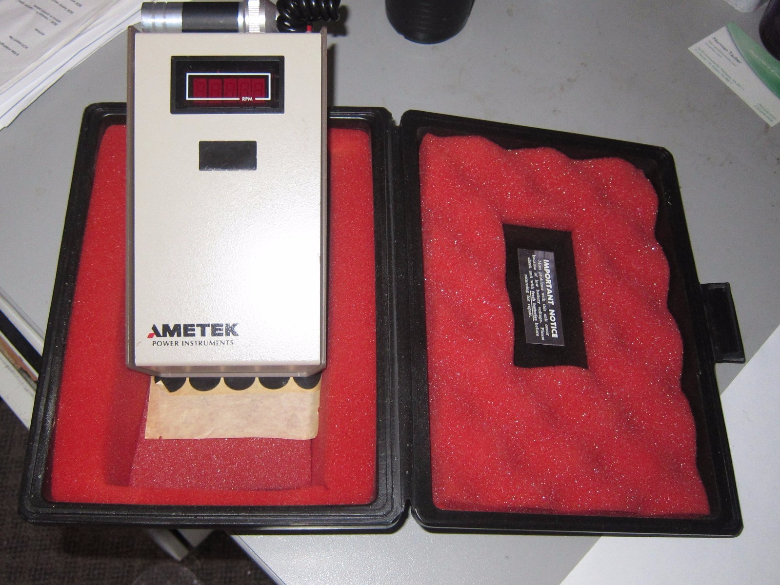 AMETEK POWER INSTRUMENTS MODEL 1891 PHOTOTACH GOVERMENT SURPLUS GOOD IN ...
