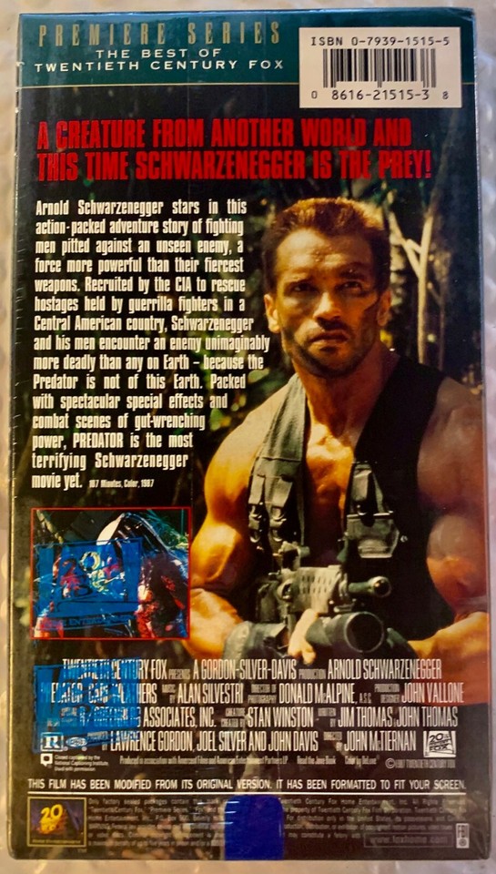 Predator (VHS, 1997) RARE 'PREMIERE SERIES' Packaging New OOP ...