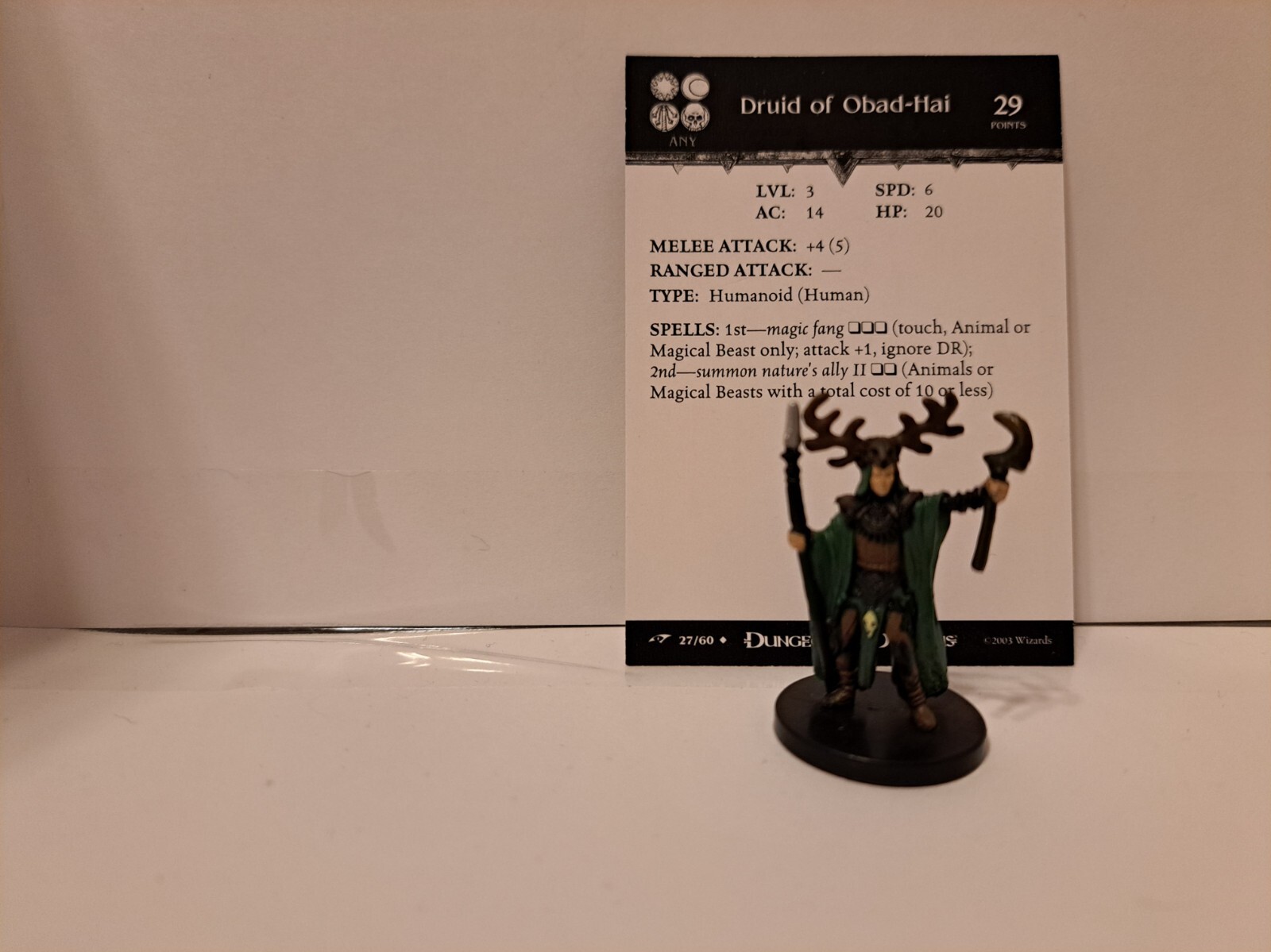 D&D Miniatures WOTC Druid of Obad-Hai 27/60 | eBay