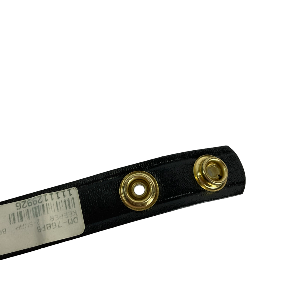 Belt Keeper Leather 2-Snap BPB 3/4" Wide Brass Snaps fits belts up to 2 ...