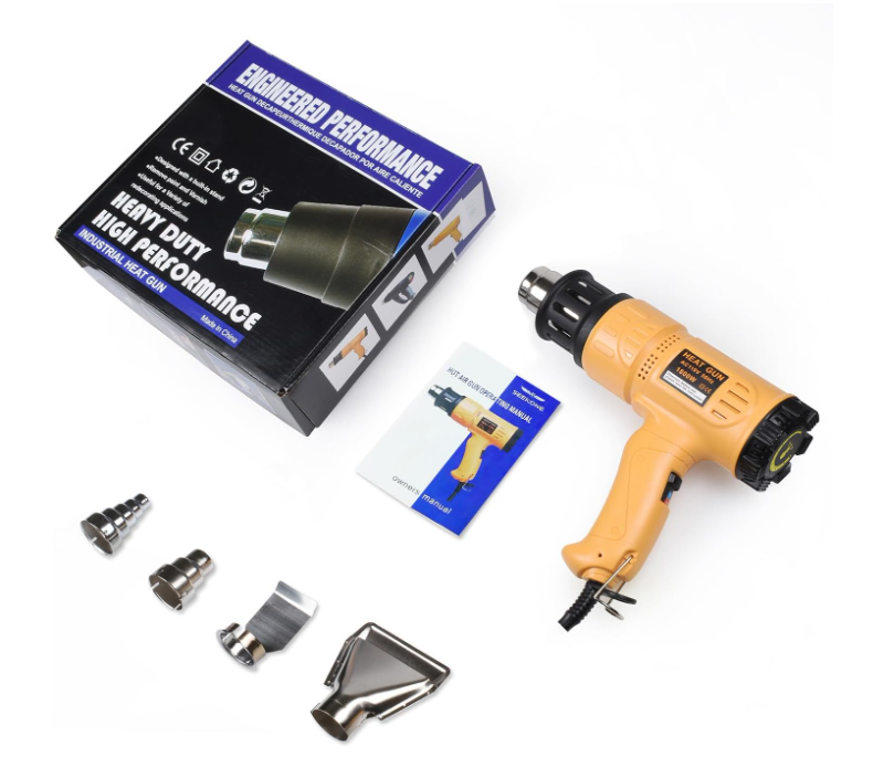 Heat Gun 1800W 122℉-1202℉/50℃-650℃ Fast Heating Heavy Duty Hot Air Gun ...