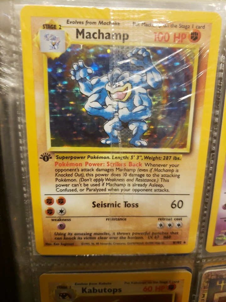 Wizards of the Coast Machamp 8/102 Pokemon Base Set 1st Edition ...