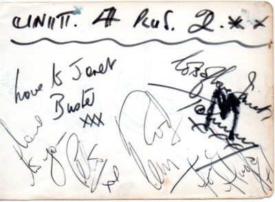 Unit 4 Plus 2 Unit 4 + 2 Pop Band 1960s Group Signed Album Page ...