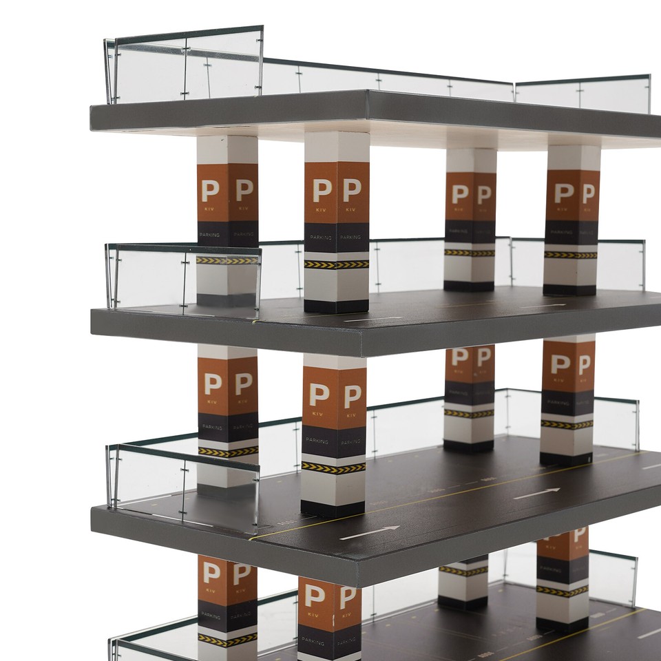 1:64 Diorama Parking Car Parking Lot Model Diorama Car Garage Showcase ...