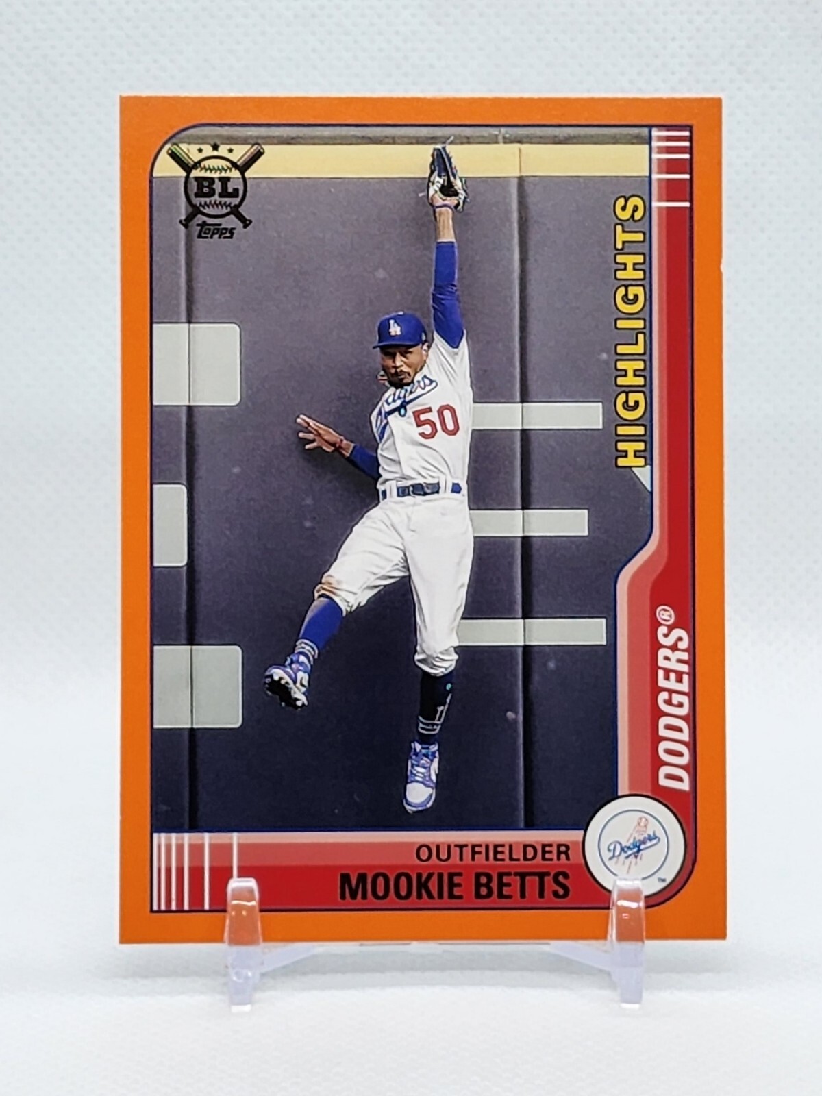 2021 Topps Big League MOOKIE BETTS Highlights Orange Parallel DODGERS ...