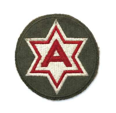 WWII US 6th SIXTH ARMY Cut Edge Patch Shoulder Sleeve Insignia SSI WW2 ...