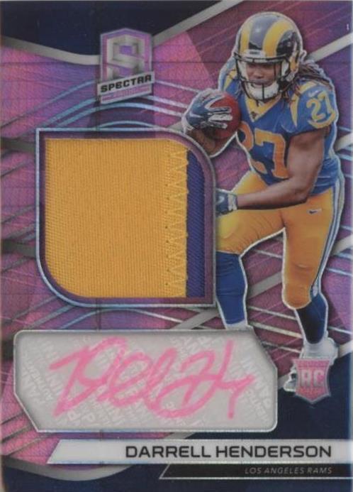 2019 Panini Spectra - Rookie Patch Autographs Darrell Henderson #210 ...