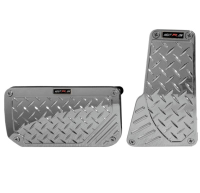 2Pcs Chrome Diamond Plated Automatic Car/Suv Foot Pedal Pads Covers Non ...