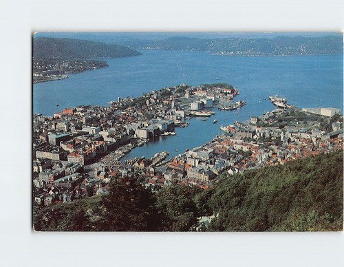 Postcard Aerial View Bergen Norway | eBay
