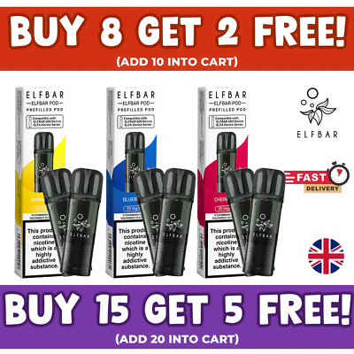 Elf Bar 600 Prefilled Pods |Prefilled Refill Pods | 20mg | 2ml | E-Cig ...