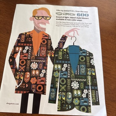 Rare Shag Advertisement For Tiki Jackets Blazers Magazine Page Josh ...