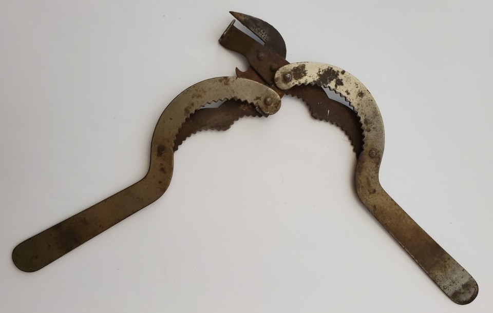 MACRAE BROS. KITCHEN HAND OPERATED MECHANICAL FLAT TOP TIN CAN JAR ...