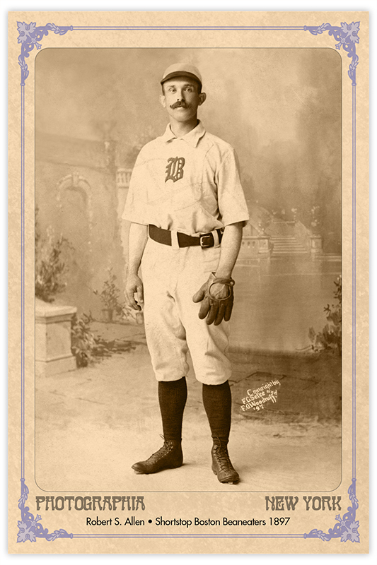 Baseball Legend Bob Allen Boston Beaneaters 1897 Photograph Vintage A++ ...