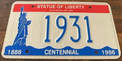 1986 New York Souvenir Vanity License Plate 1931 | eBay