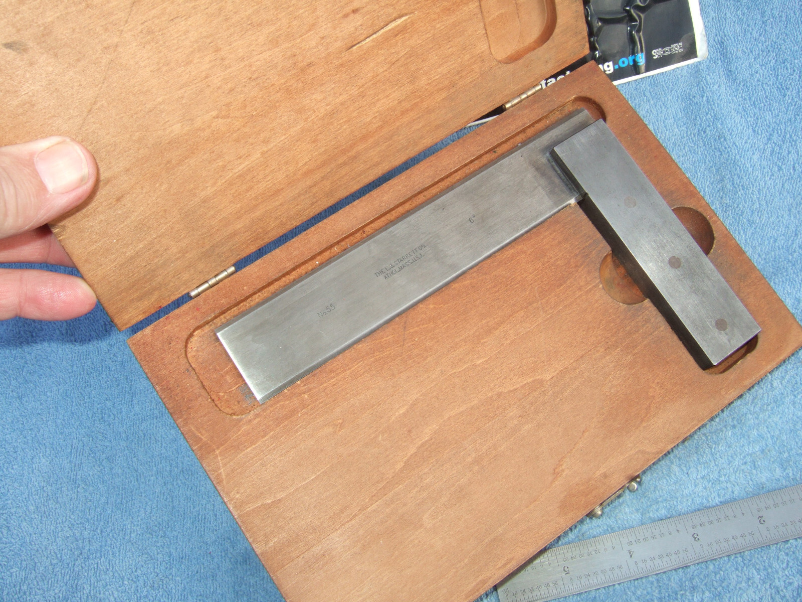 STARRETT No.55 6" SQUARE BEVELED EDGE TOOLMAKER MACHINIST OTHER USA ...