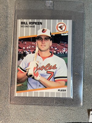BILL RIPKEN 1989 FLEER ROOKIE CARD # 616 NMMT+ TO BETTER BLACK BOX ...