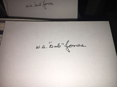 WA Dub Jones 1948 Cleveland Browns Signed 3x5 index Card | eBay