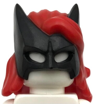 Lego New Black Minifigure Hair Combo Hat w/ Hair Batman Cowl w/ Long ...