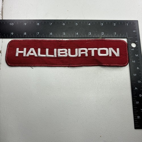 Vtg Back-Of-Jacket Size HALLIBURTON Gas Oil Industry Patch 00W5 | eBay
