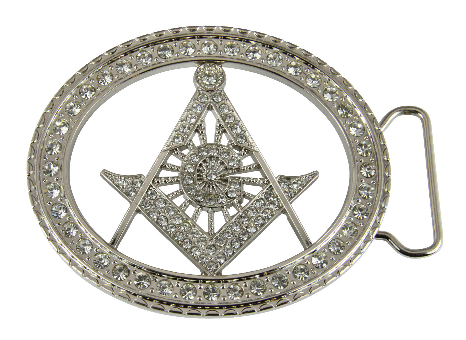 4031777 Mason Belt Buckle BLING Masonic Freemason Blue Lodge Square ...