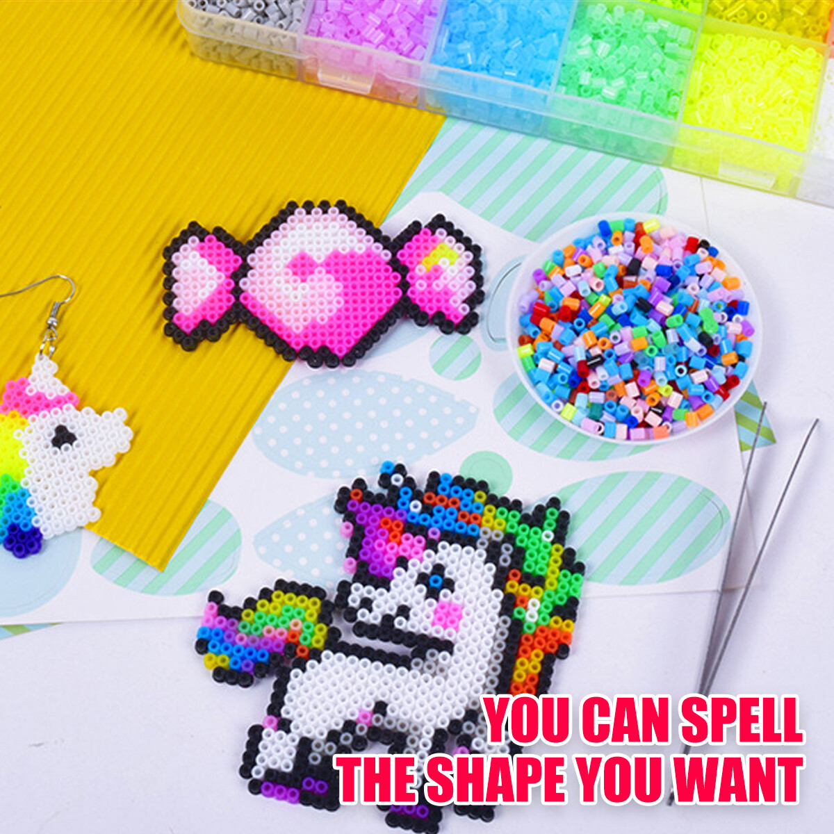 24 Colors 2.6mm Fuse Bead Set 15000-16000Pcs Refill Beads Melting DIY ...