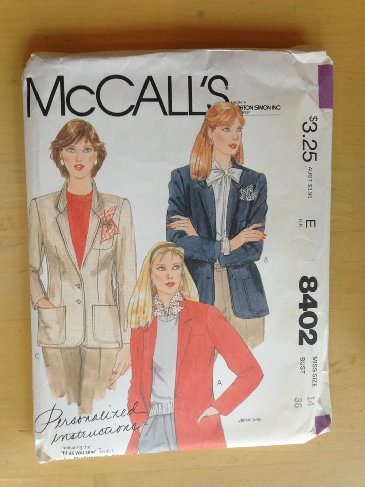 1980's M2 McCall's Sewing Pattern, Uncut, Choose Your Style | eBay