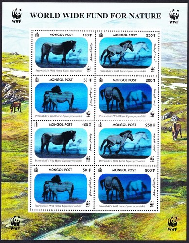 Przewalski's Horse Hologram Sheetlet of 2 sets Mongolia 2000 MNH | eBay