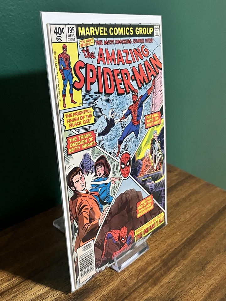 Amazing Spider-Man #195 Newsstand Marvel 1979 2nd App & Origin of Black ...