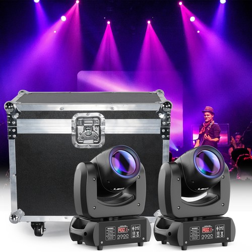 2X 150W LED Moving Head Lights 18 Prism RGBW Gobo Beam Stage Light DJ ...