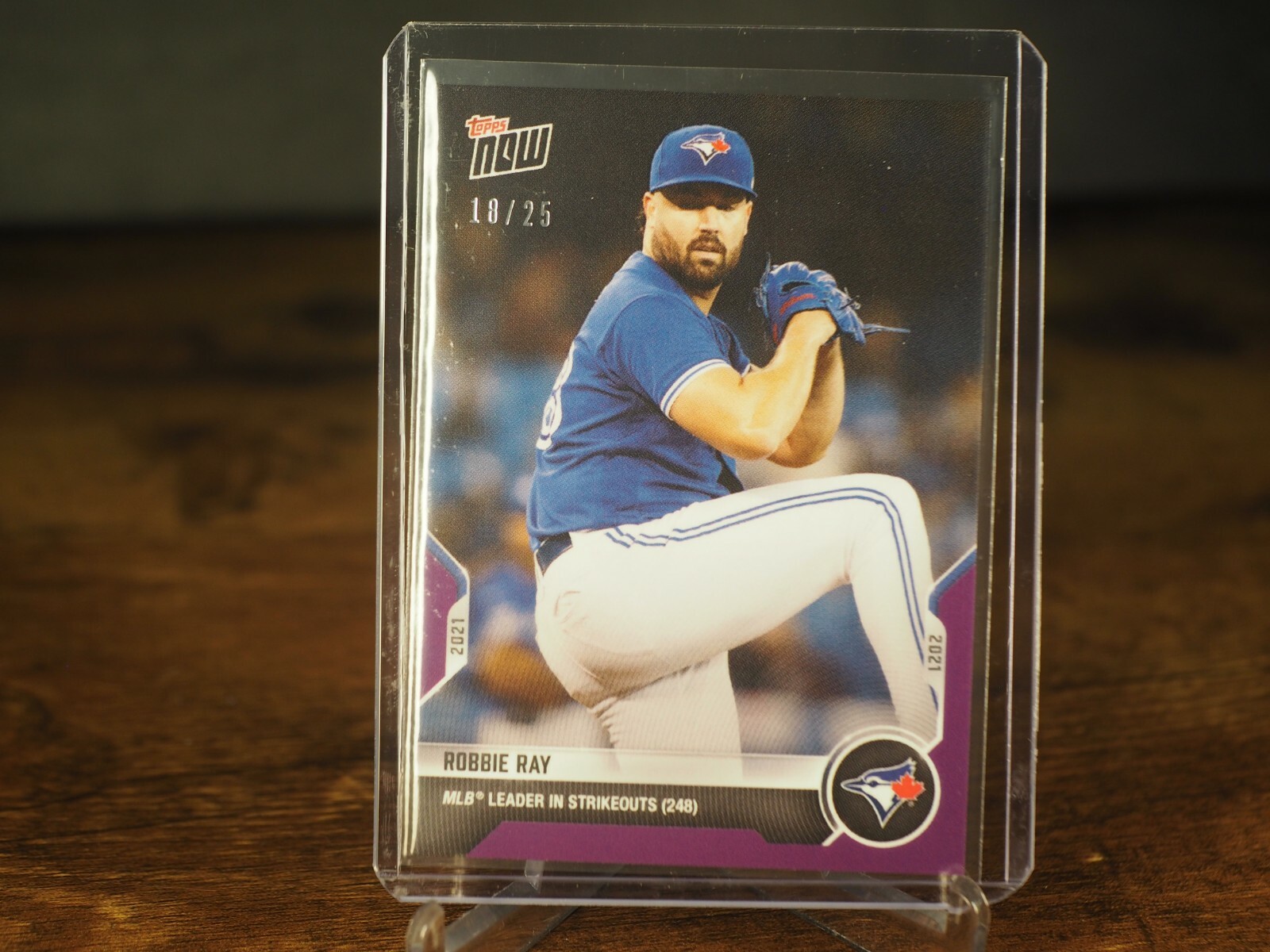 Robbie Ray - 2021 MLB TOPPS NOW Card 908 248 K's Leader Purple Parallel ...