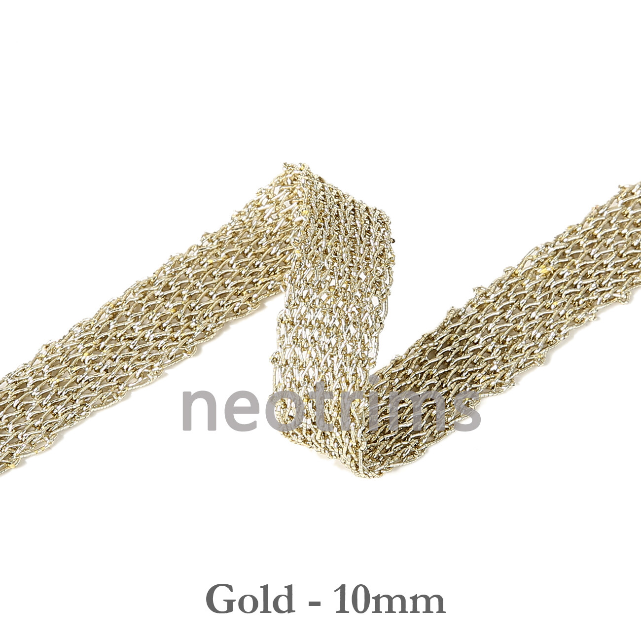 Metallic Gold Silver Trimming Ribbon Braid Lurex Textured Weave,5 ...