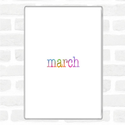 March Rainbow Quote Jumbo Fridge Magnet | eBay UK
