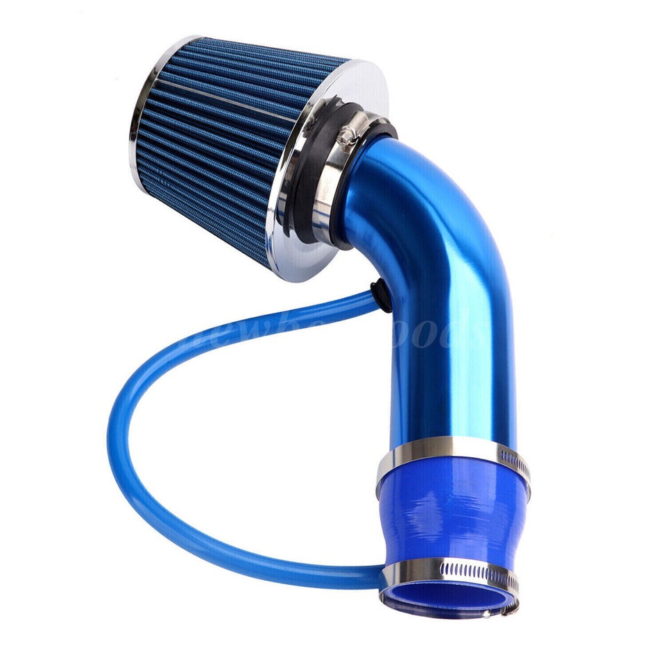 3" Car Cold Air Intake Filter Induction Kit Pipe Aluminum Power Flow ...