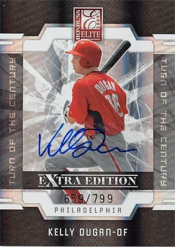 Kelly Dugan autographed baseball card 2009 Donruss Elite Extra Rookie ...