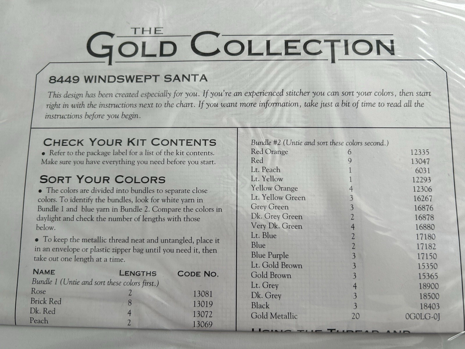 Dimensions Windswept Santa Gold Collection 8449 Counted Cross Stitch ...